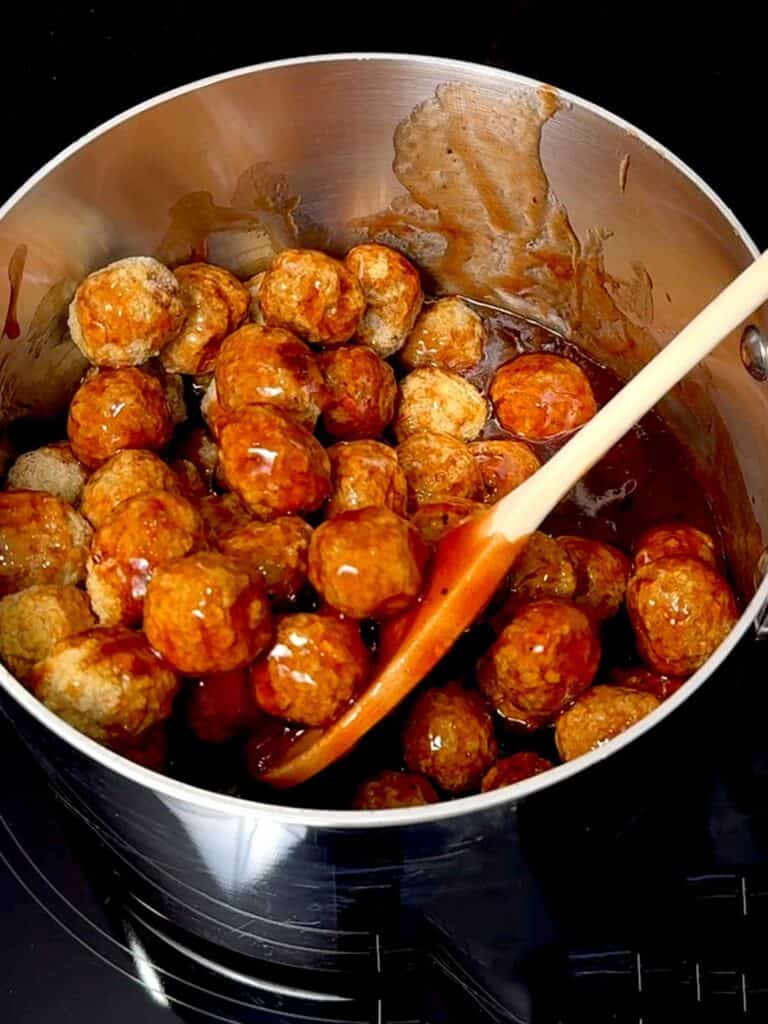 Quick and Easy Sweet & Tangy BBQ Meatballs - Pudge Factor