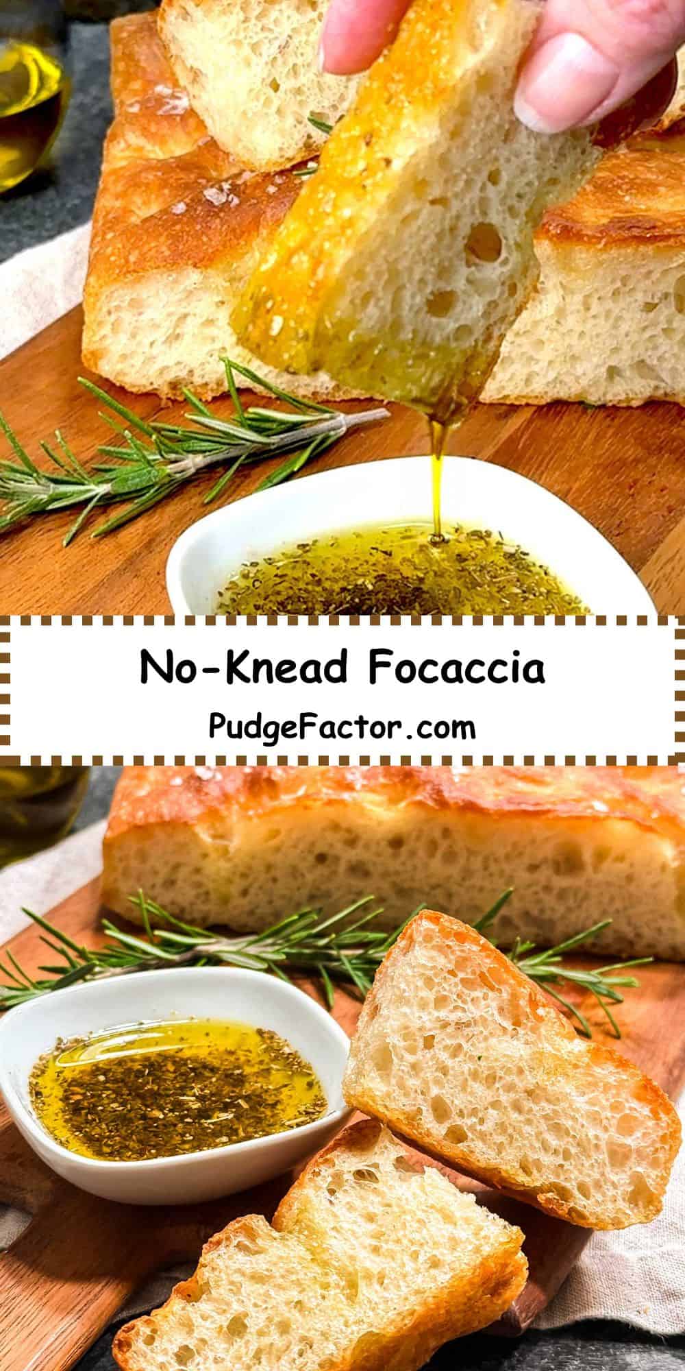 No-Knead Focaccia: Easy & Bubbly Bread - Pudge Factor