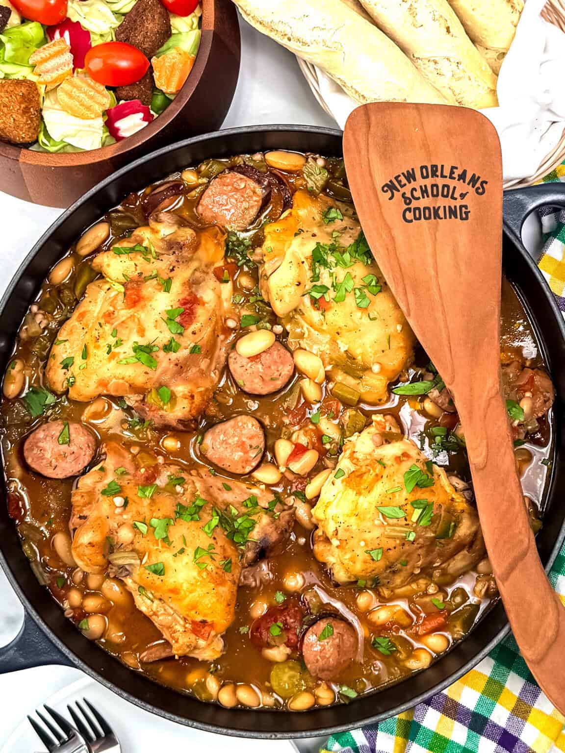 Cajun Chicken Cassoulet - A One Pot Wonder - Pudge Factor