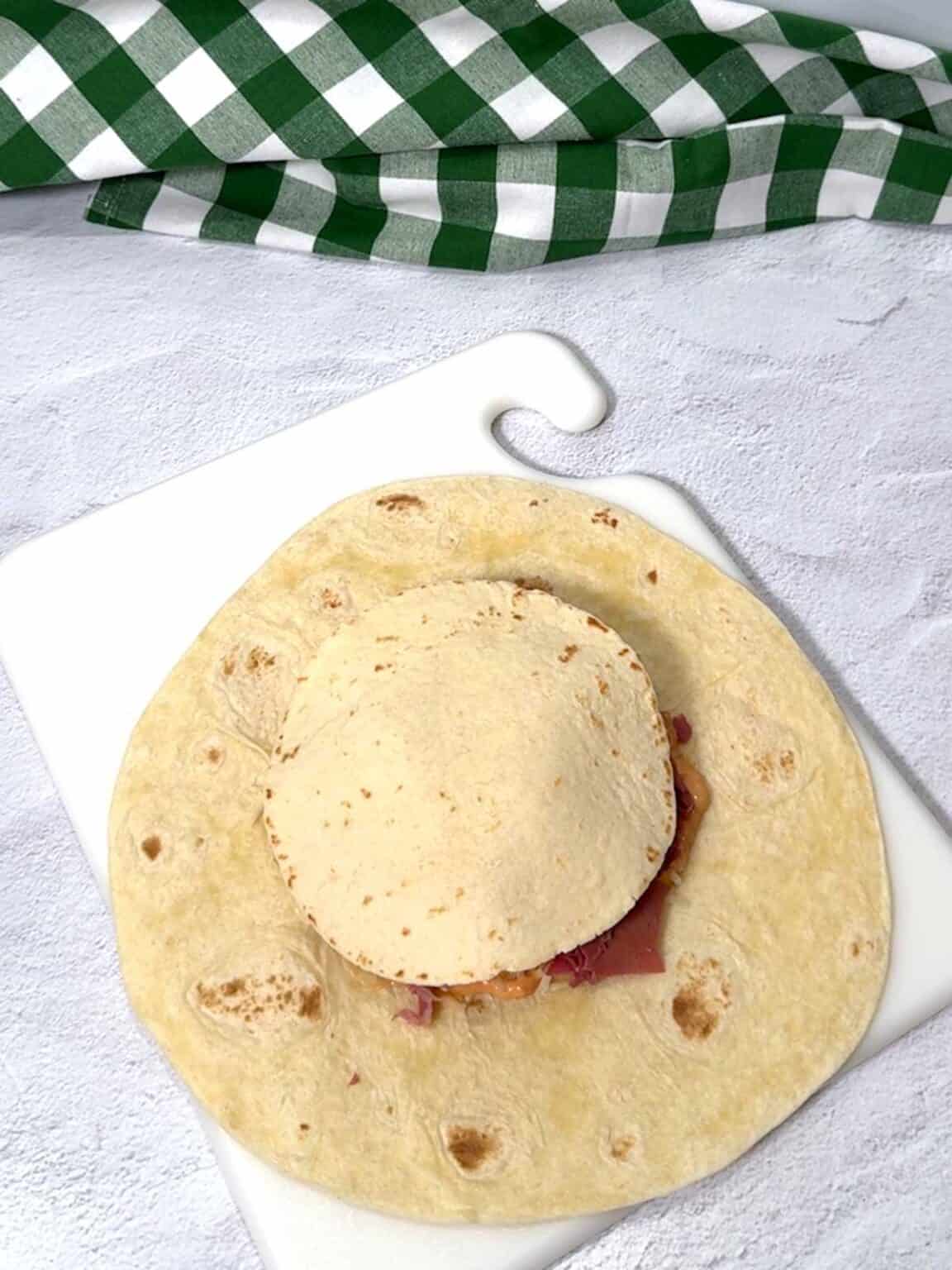Easy 7-Layer Reuben Crunchwrap - Pudge Factor