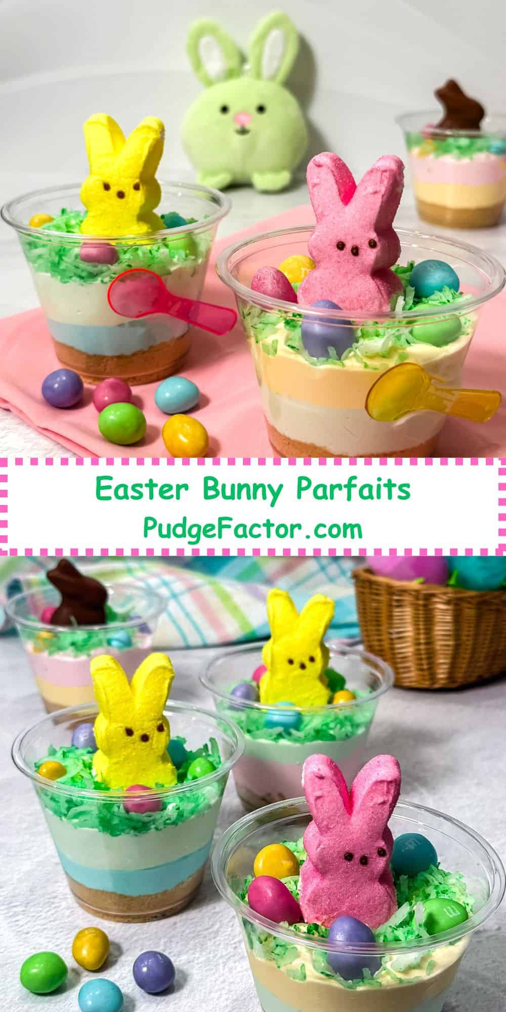 Easter Bunny Parfait Cups - Pudge Factor