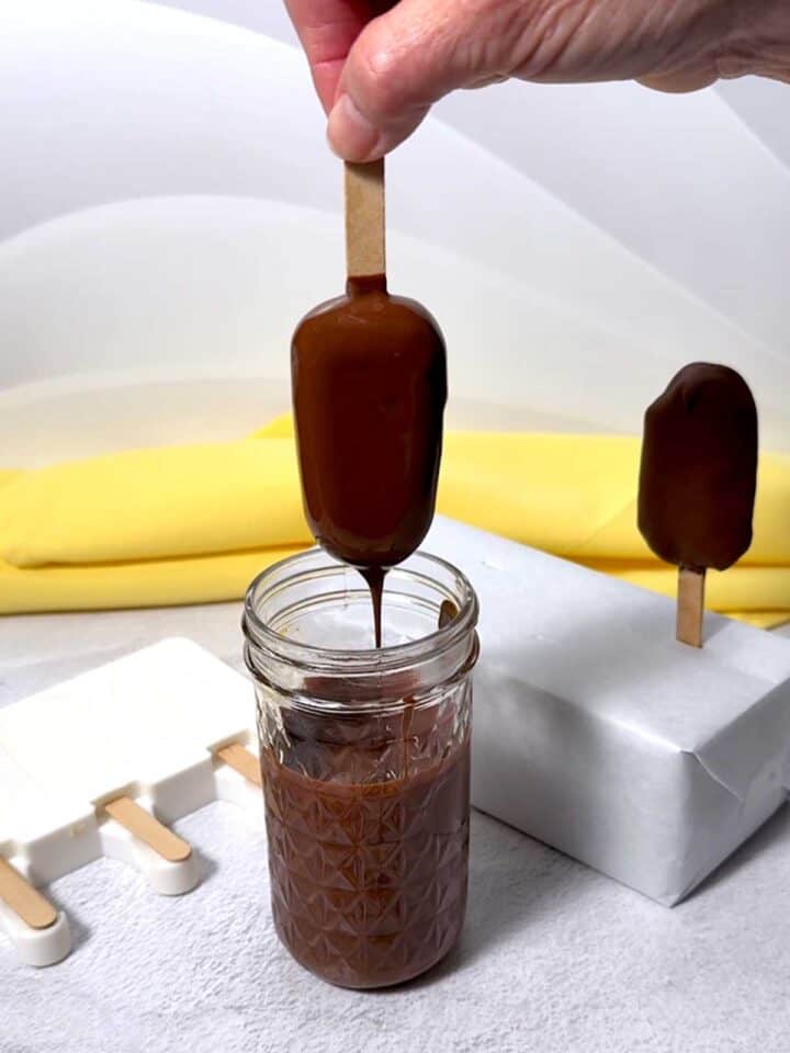 Mini Chocolate-Dipped Ice Cream Bars - Pudge Factor