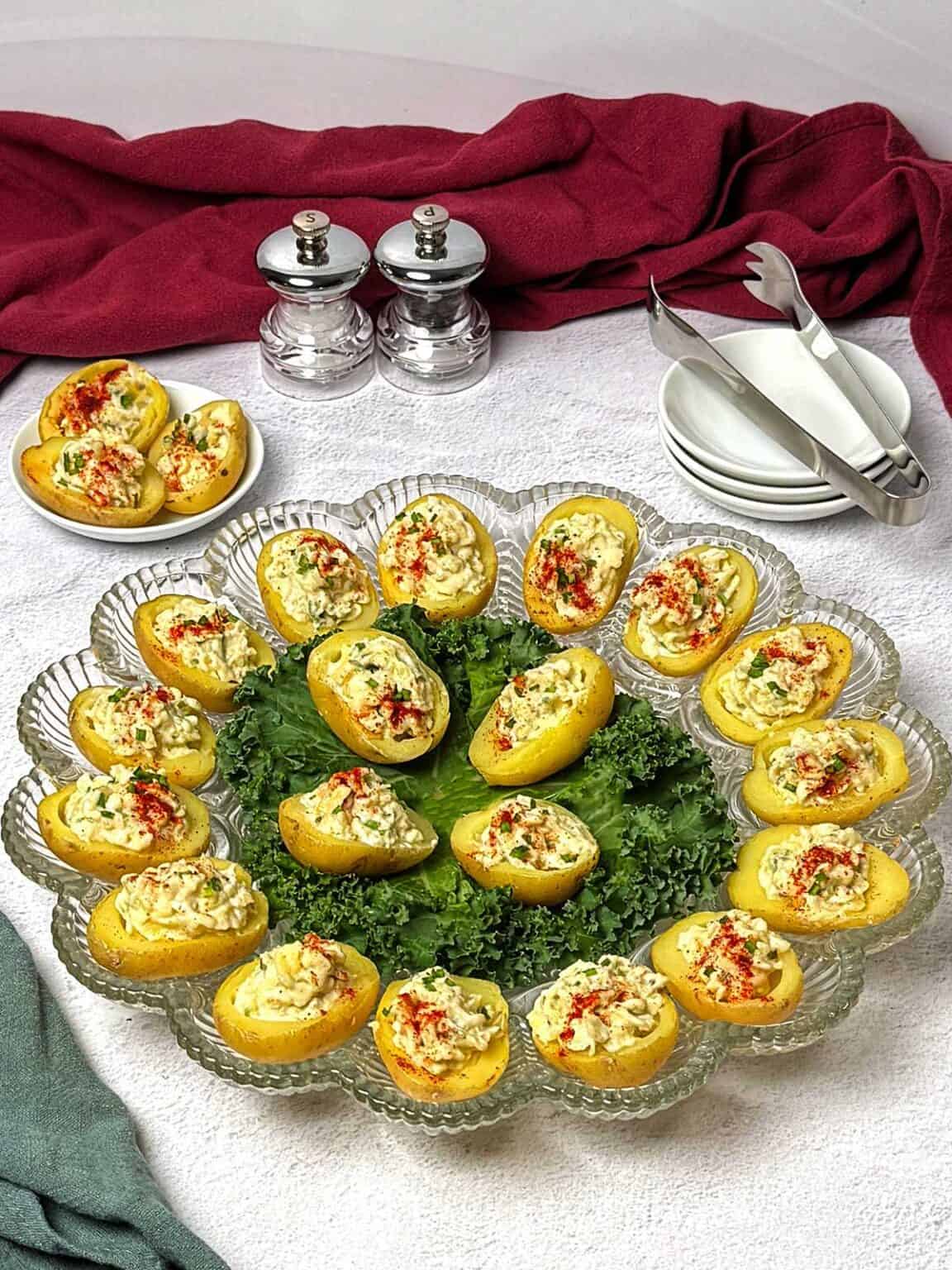Southern Style Deviled Potatoes with a Potato Salad Twist - Pudge Factor