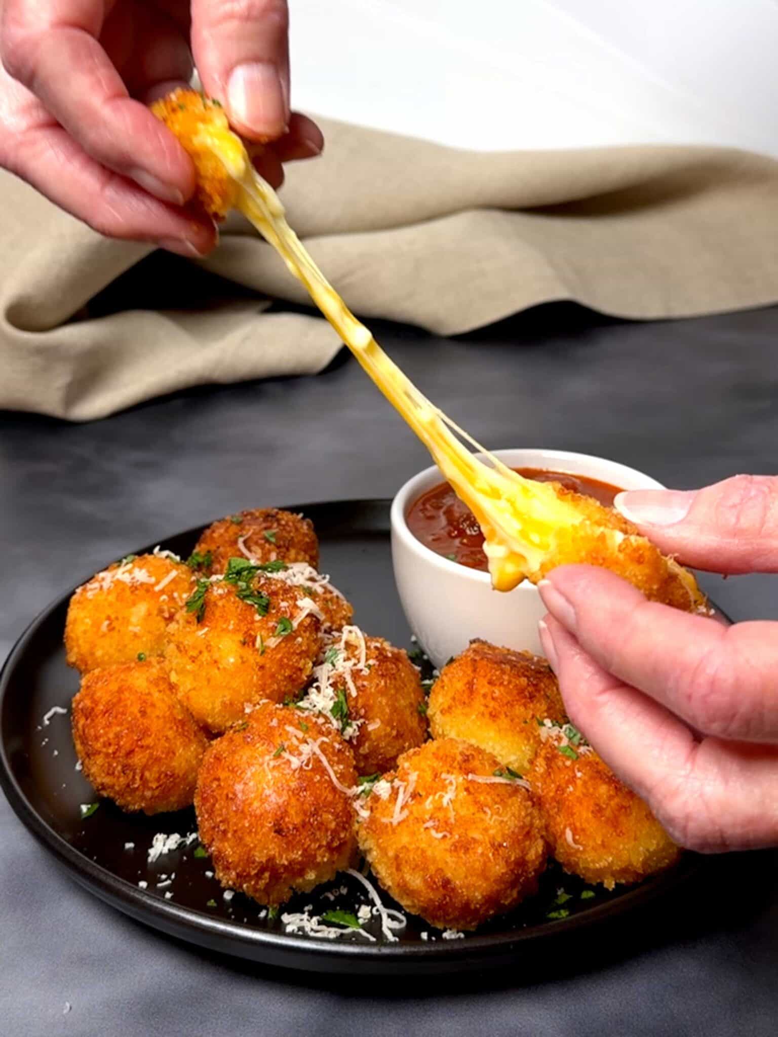 Fried Cheese Balls (Crispy, Gooey, and Totally Irresistible) - Pudge Factor