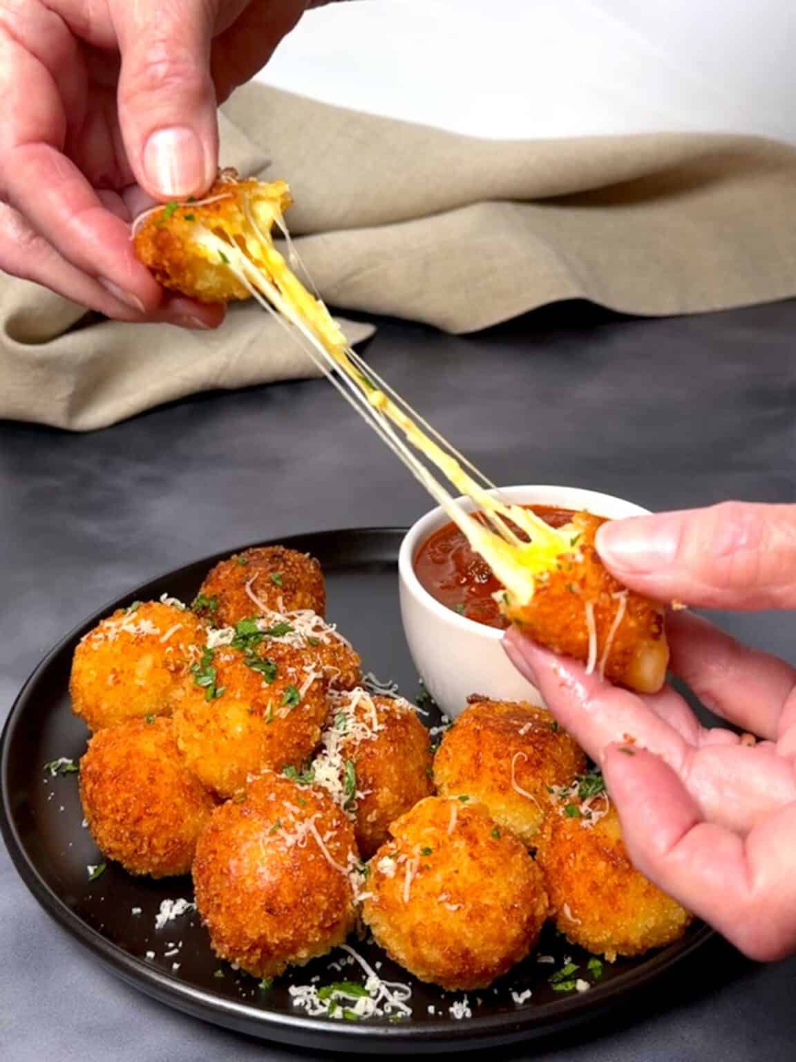 Fried Cheese Balls (Crispy, Gooey, and Totally Irresistible) - Pudge Factor